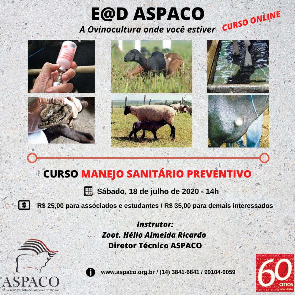 Curso Manejo Sanitário Preventivo na Ovinocultura - ASPACO